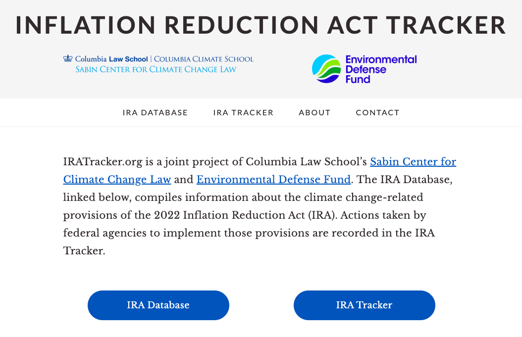 Website Tracks Inflation Reduction Act’s Climate Provisions – State of ...
