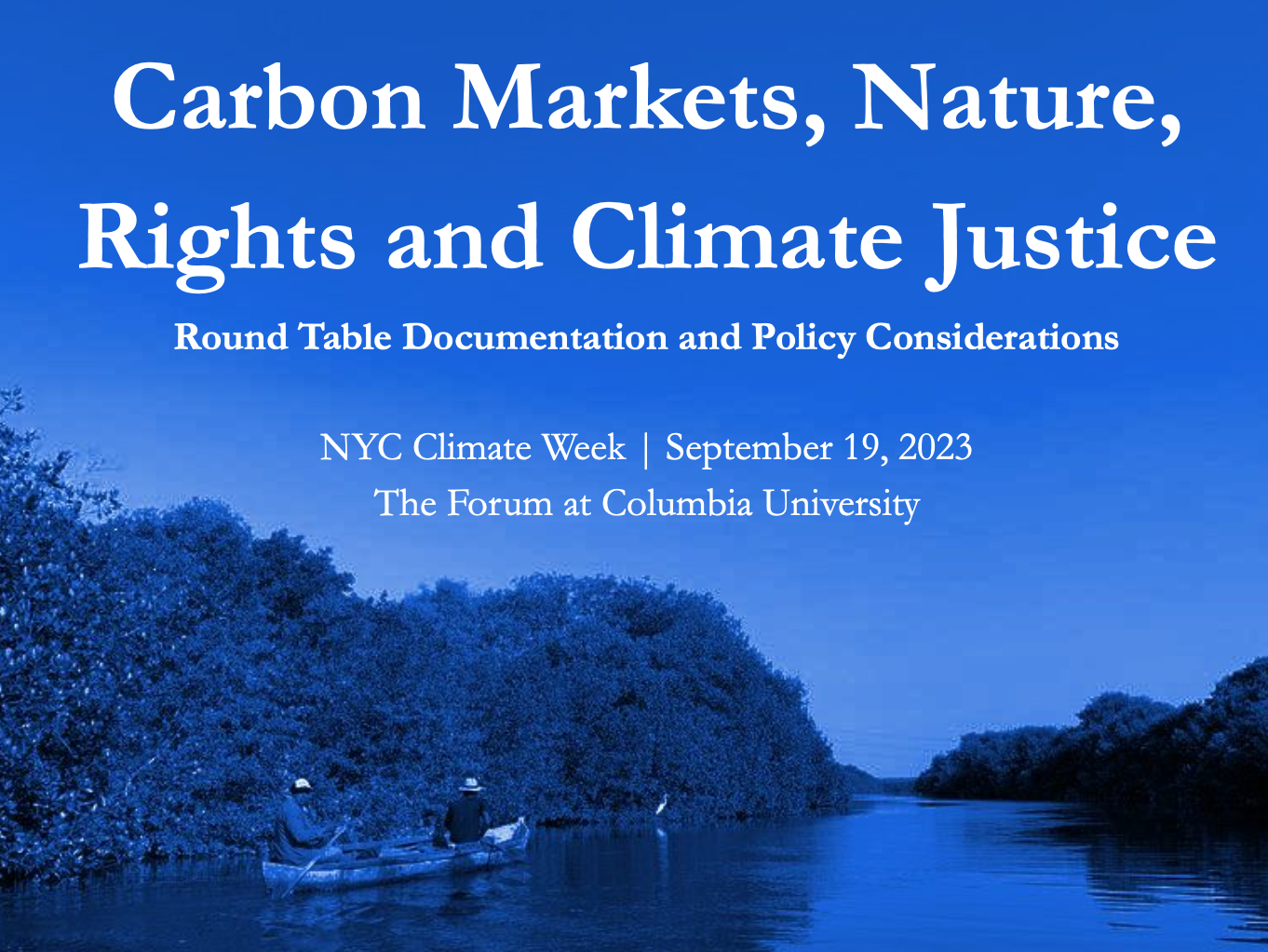 Columbia Climate School Releases ‘Carbon Markets, Nature, Rights and ...